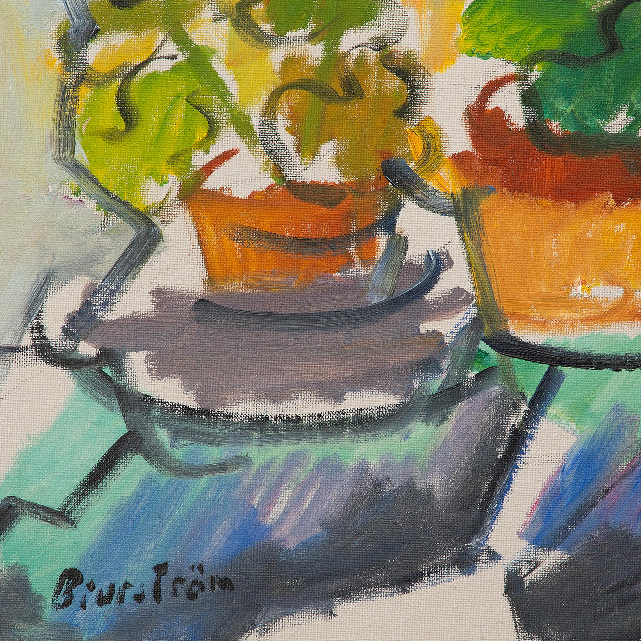 TOR BJURSTRÖM. Geraniums. Art - Paintings - Auctionet