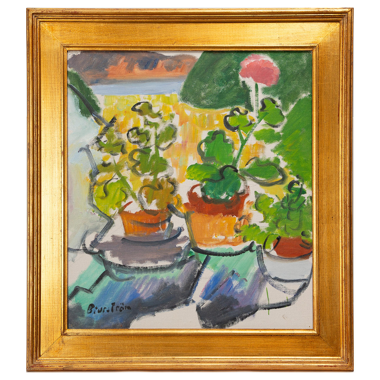 TOR BJURSTRÖM. Geraniums. Art - Paintings - Auctionet