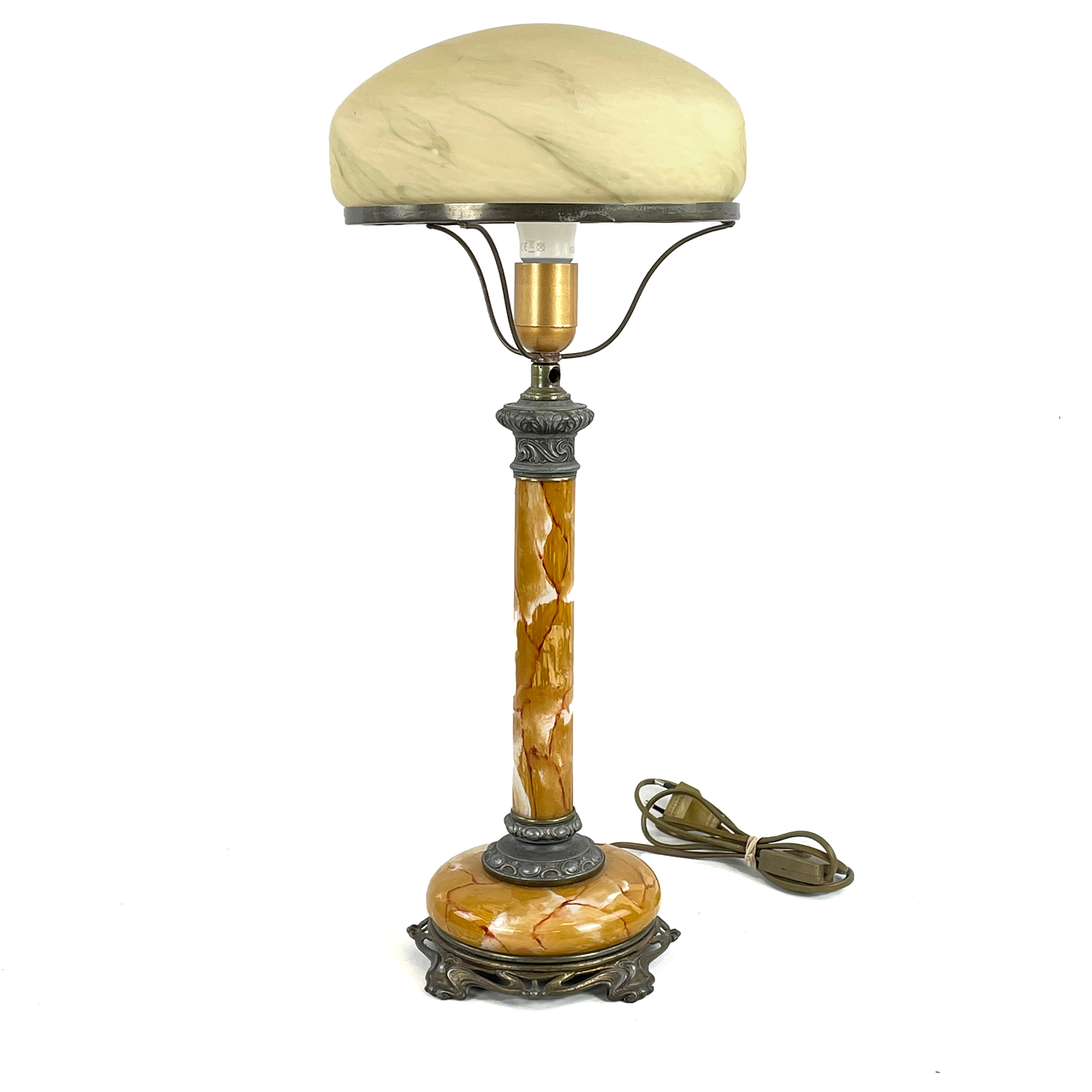 TABLE LAMP. Strindberg model, metal & decorative stained glass ...