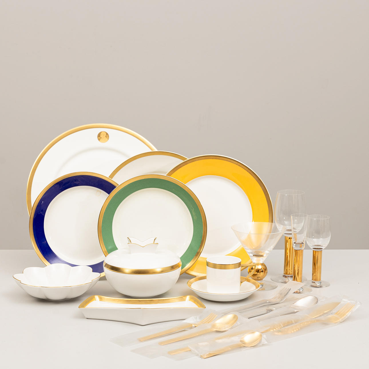 A set of 22 “Nobel” tableware parts by Karin Björquist, Gunnar Cyrén ...