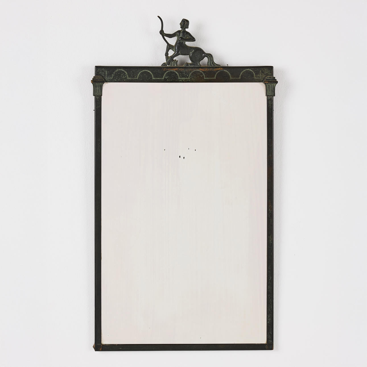 AB NILSJOHAN. A 1920s Swedish Grace mirror, patinated bronze. Mirrors ...