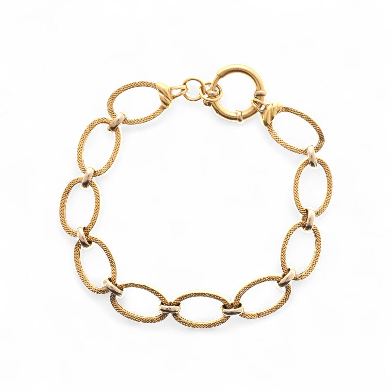 Gold braclet with oval links. Jewellery & Gemstones - Bracelets - Auctionet