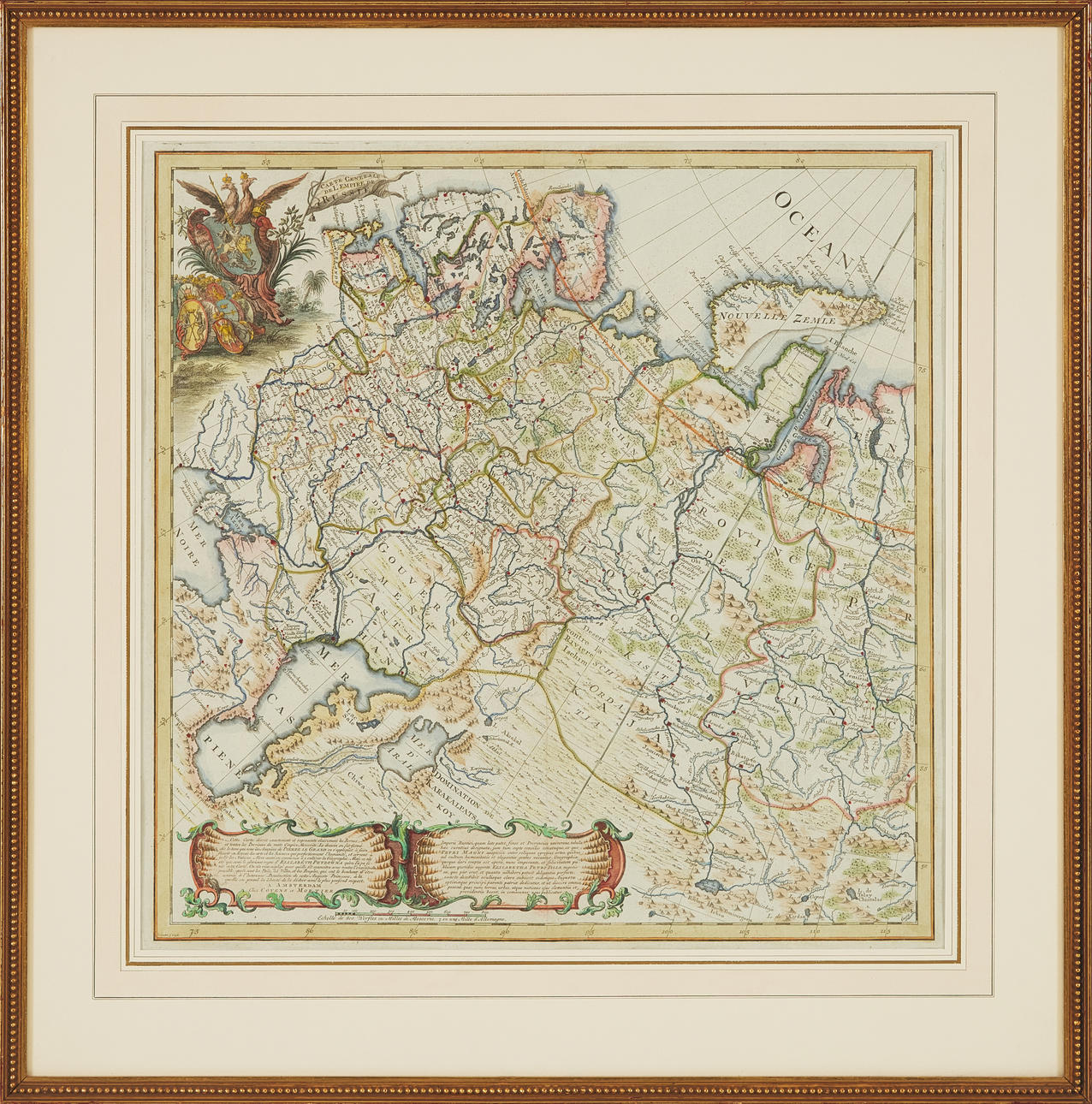 MAP OF RUSSIA, General map of the Russian Empire, 1705 (only one sheet ...