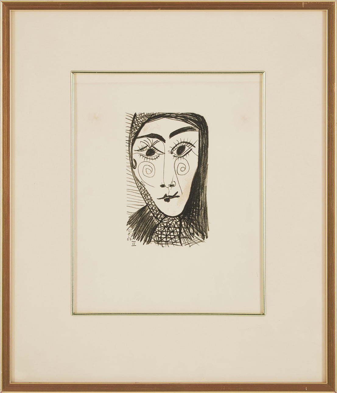 PABLO PICASSO. EFTER. "Jacqueline au Foulard", ur mappen Le goût de ...