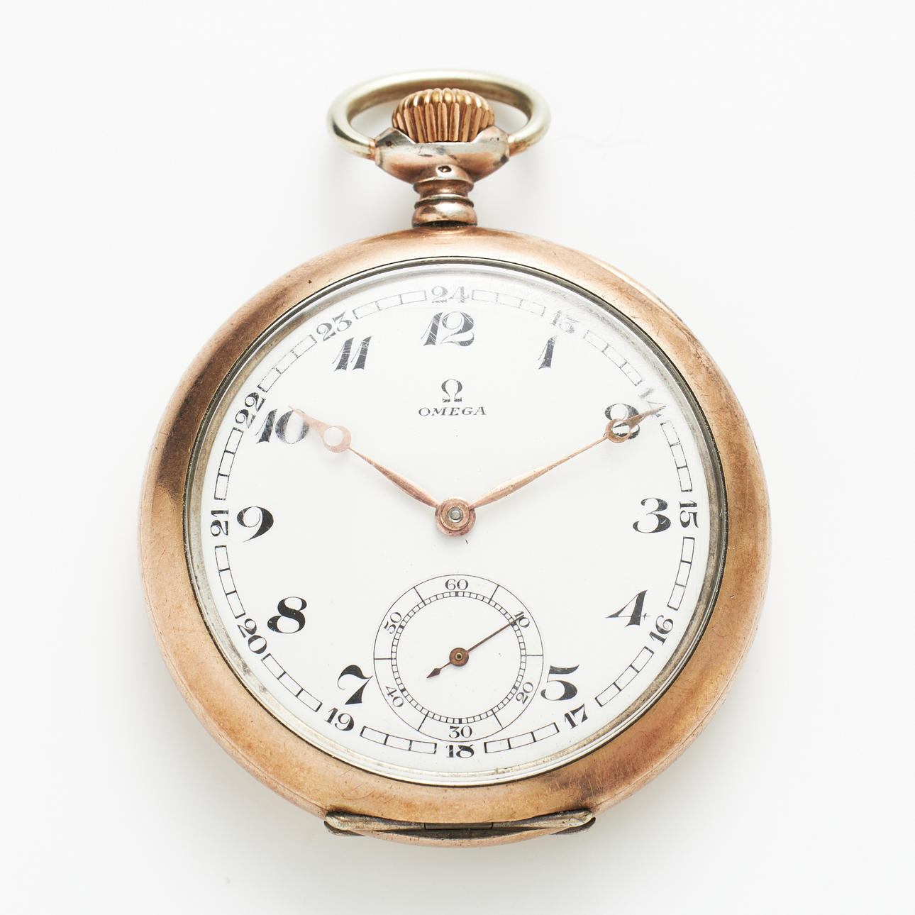 OMEGA, pocket watch, silver/800, white enamelled dial, Arabic numerals ...