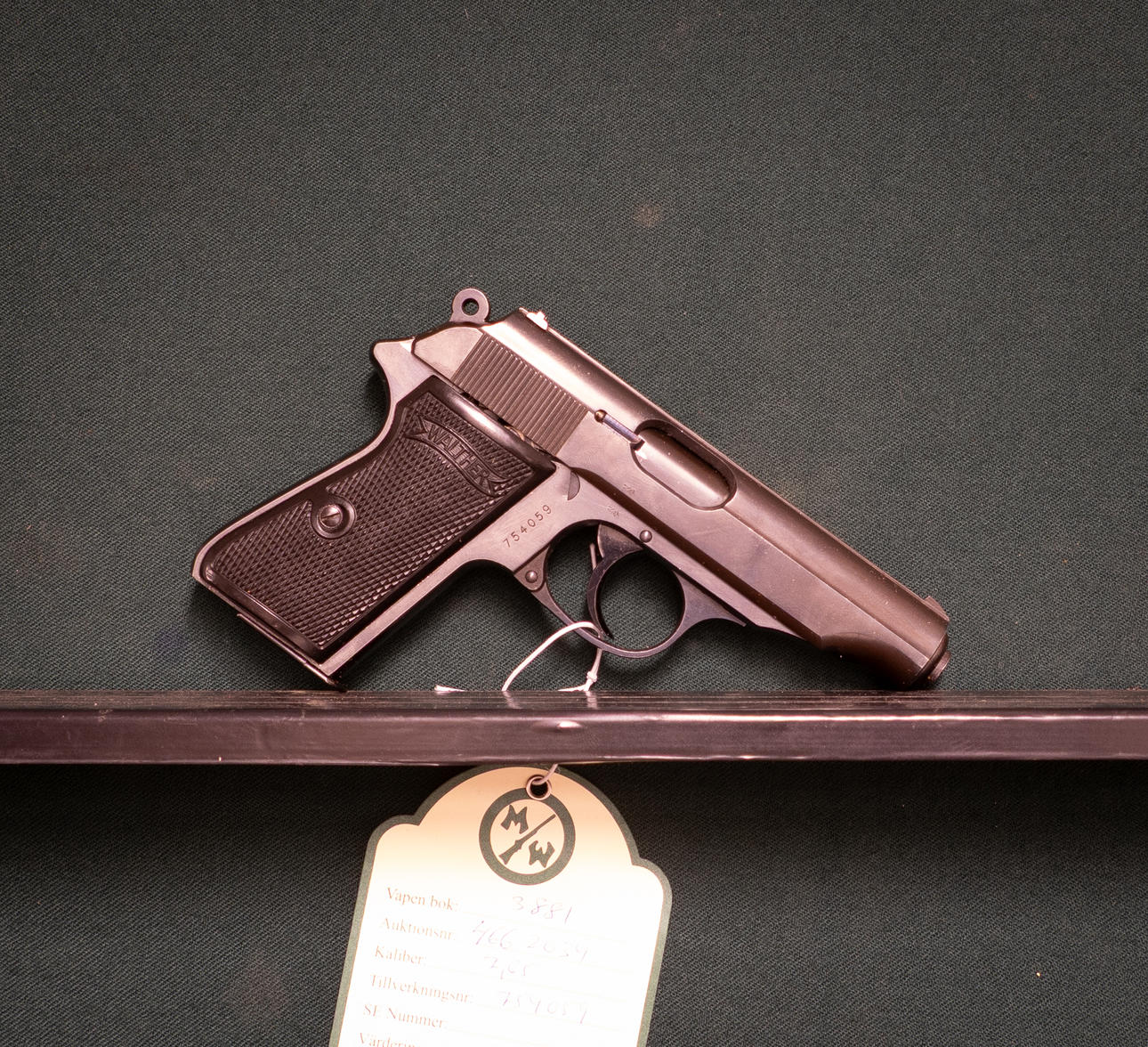 Walter Modell PP Kal. 7,65 Hinzugefügt Nr.: 754059. Waffen (waffenscheinpflichtig) - Pistolen ...