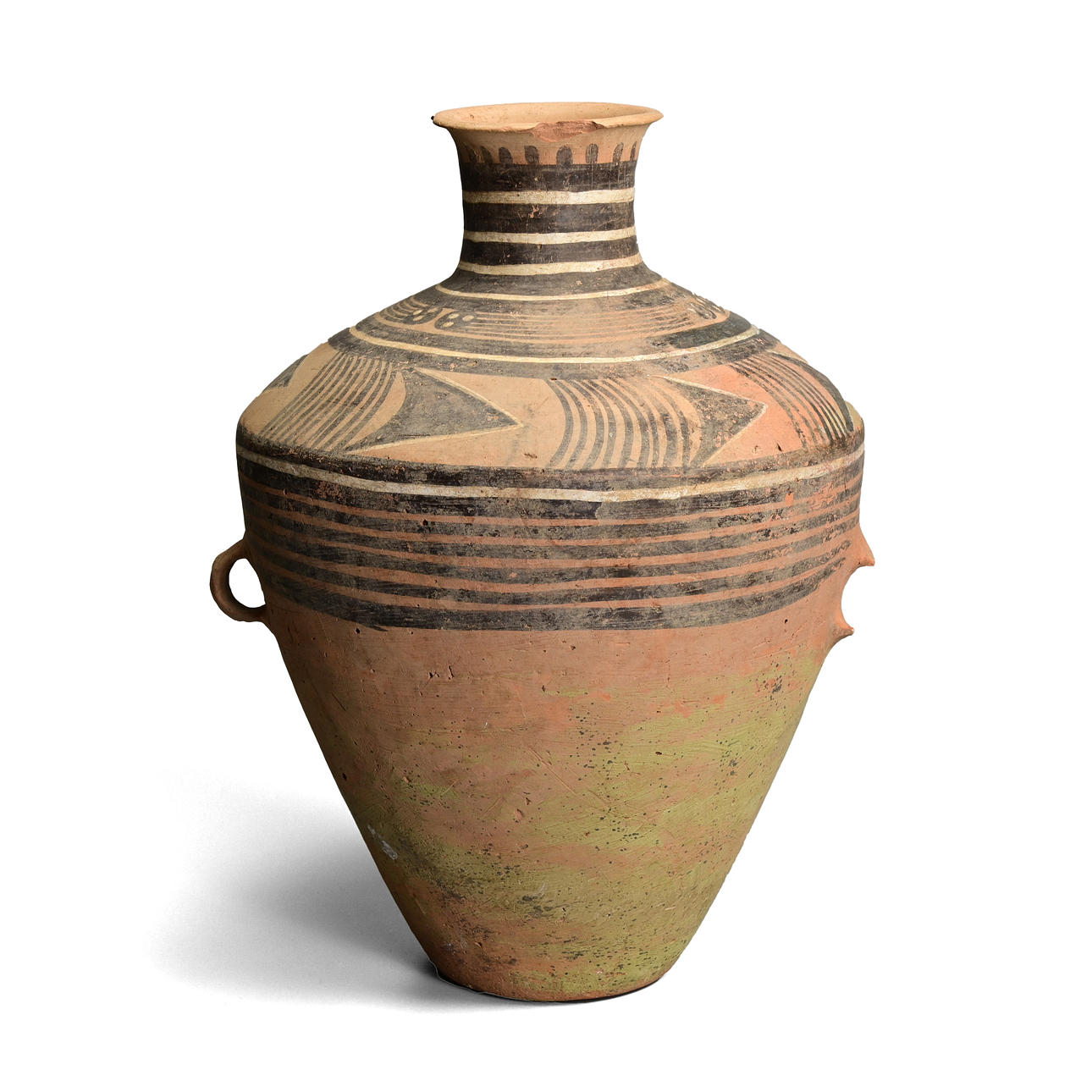 A LARGE CHINESE NEOLITHIC PAINTED POTTERY JAR, MAJIAYAO CULTURE (c.3100 ...