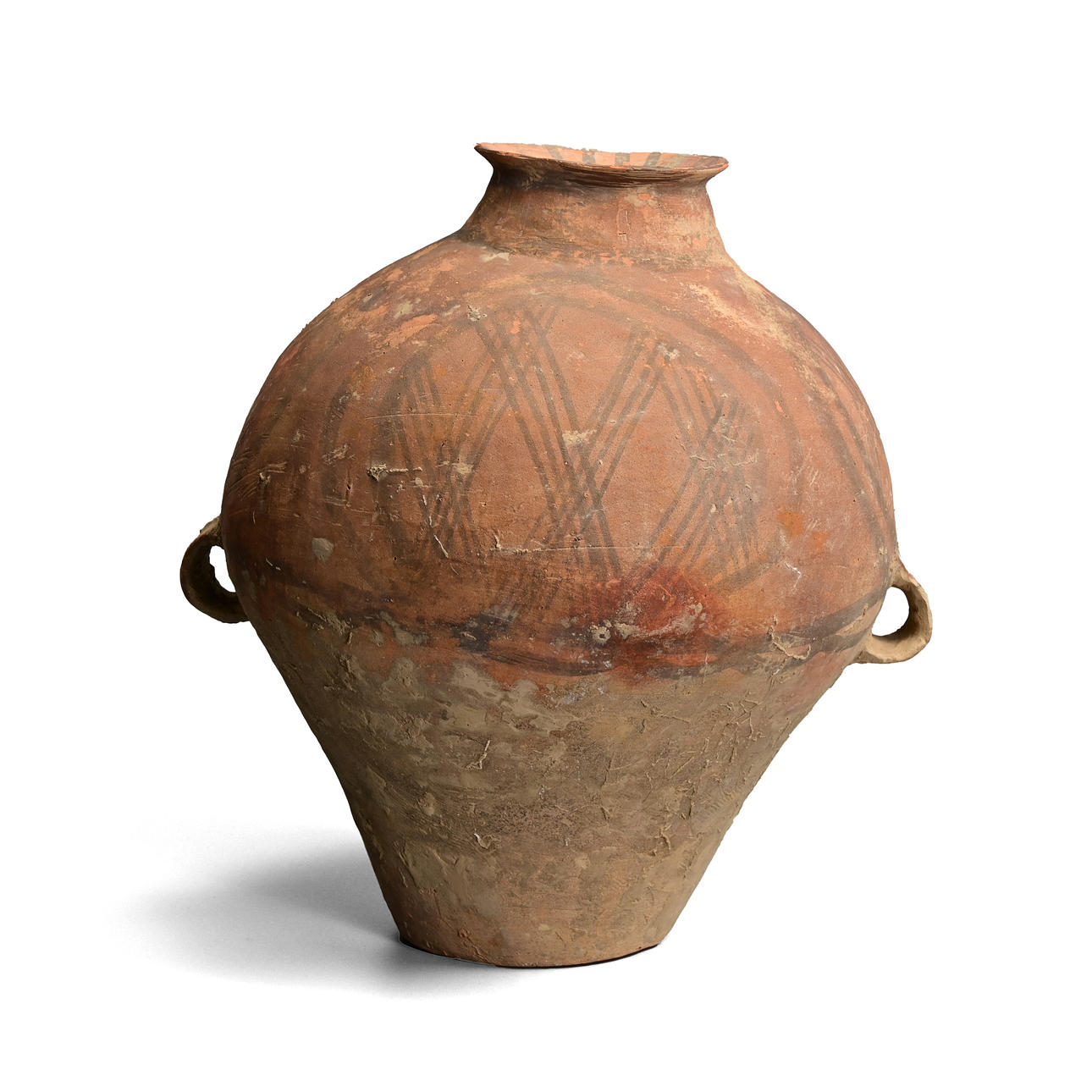 LARGE CHINESE NEOLITHIC MACHANG PHASE PAINTED POTTERY JAR, LIUWAN TYPE ...