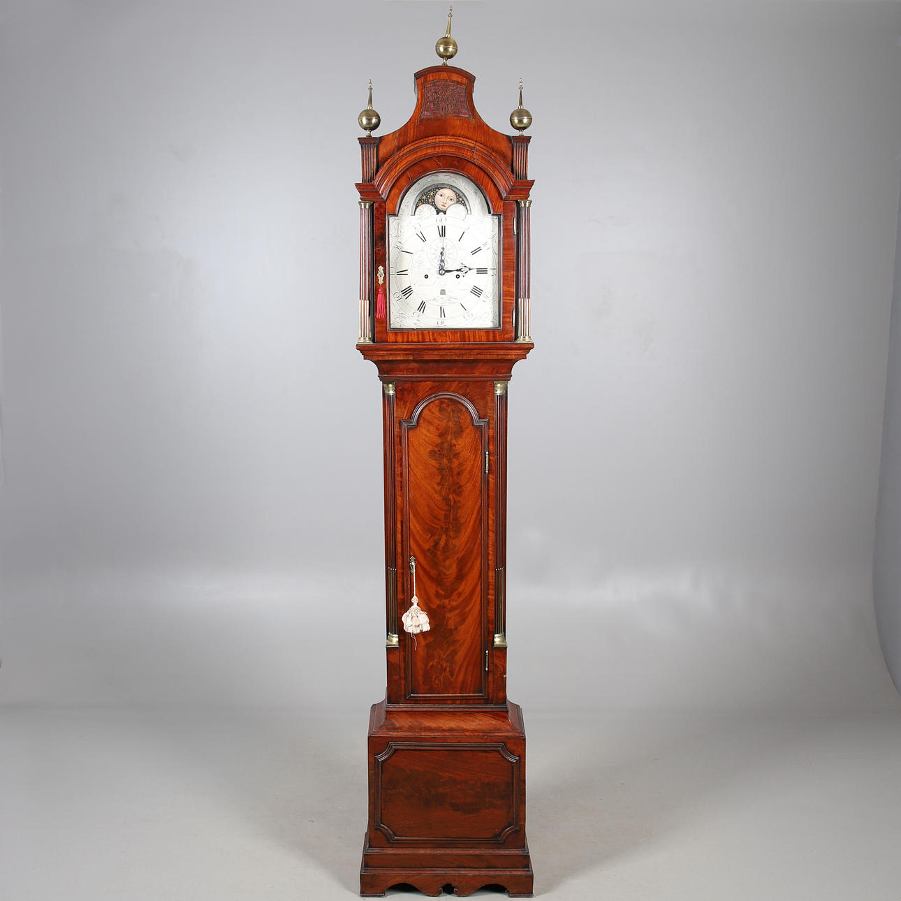 A LATE 18TH CENTURY MAHOGANY LONGCASE CLOCK BY EDWARD CLARKE. Clocks ...