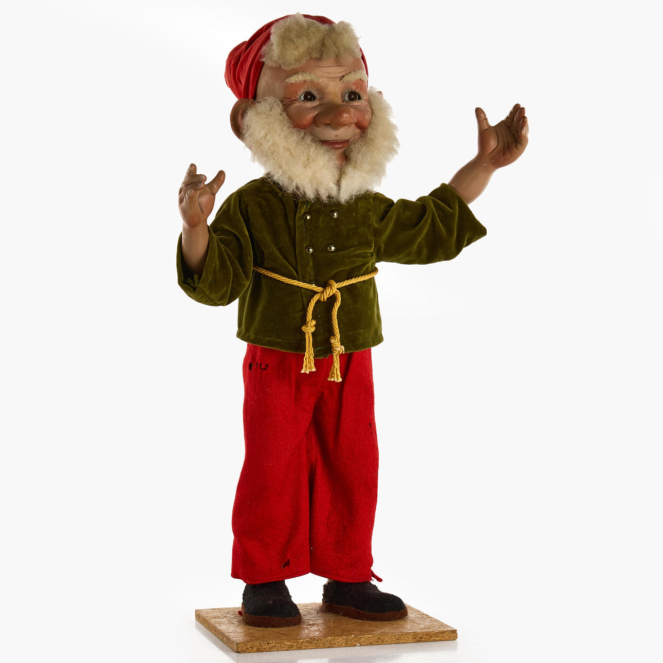 A MECHANICAL TOMTE, mid 20th century, probably Germany, arms and head ...