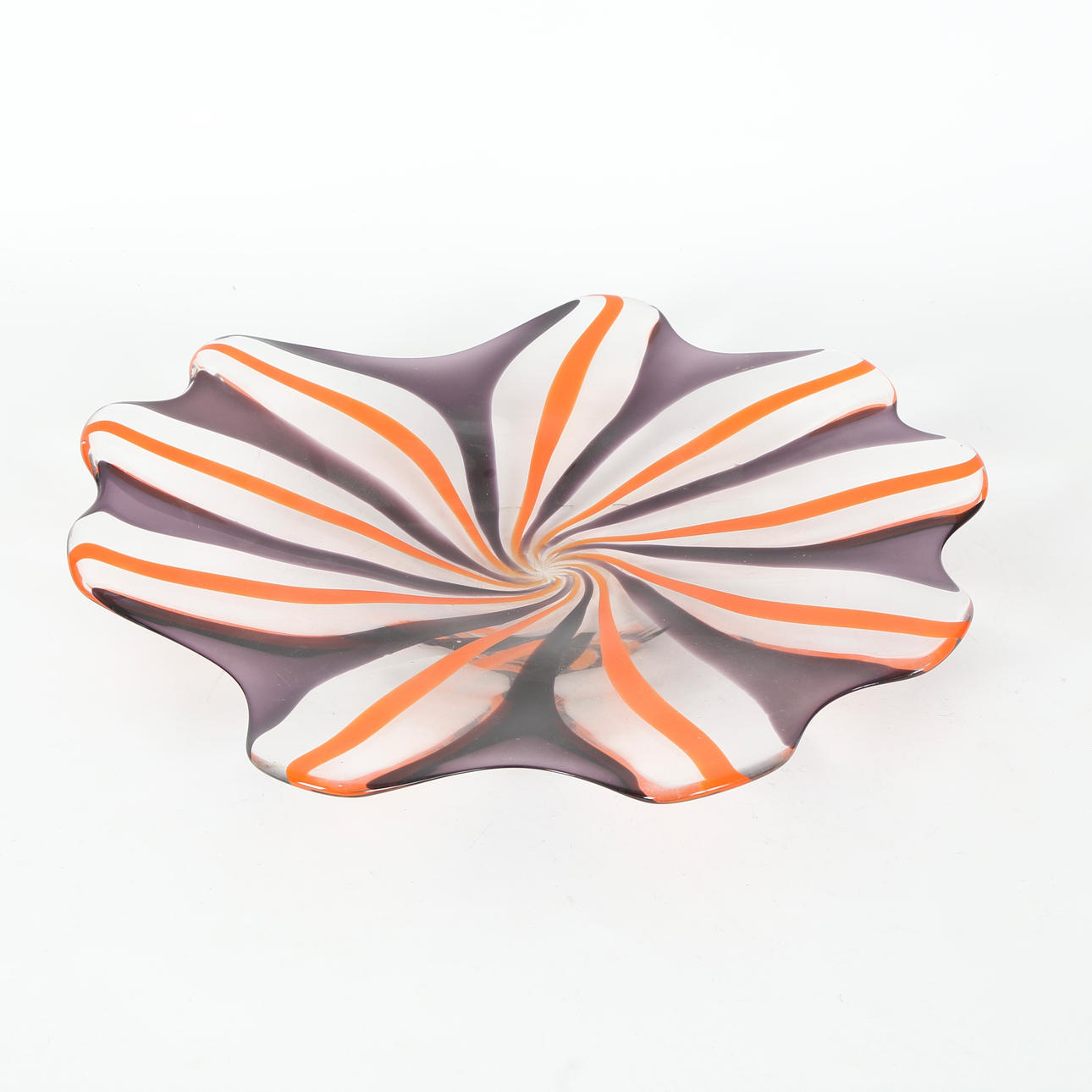 ALLAN SCHARFF (F. 1945). Holmegaard, Large unique “Candy” dish of clear ...