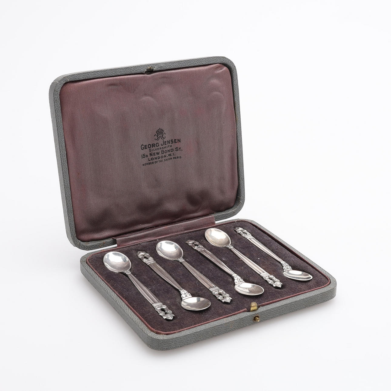 JOHAN RODHE. EIN SET MIT 6 SALZLÖFFELN, STERLINGSILBER, „KÖNIG/EICHEL ...