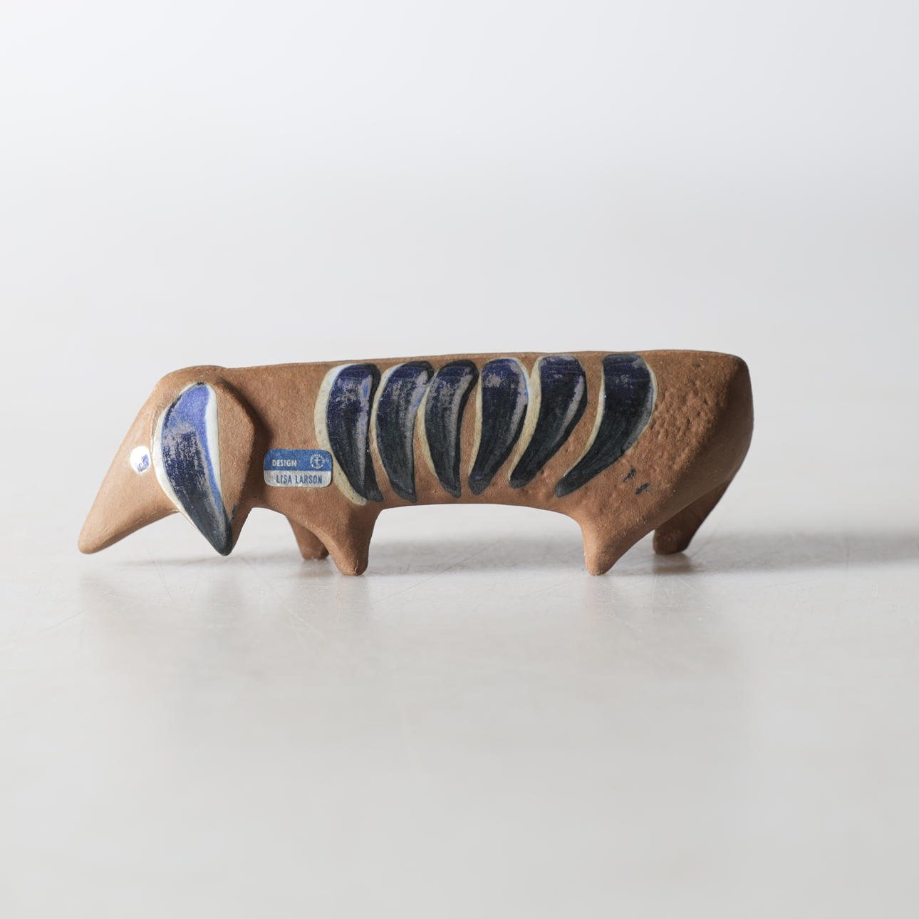 LISA LARSON. Figurine, stoneware, “Dachshund”, from the series Lilla ...