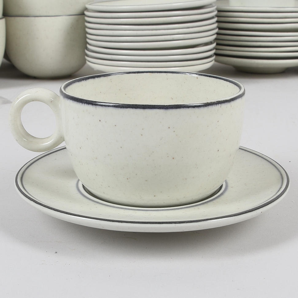 STIG LINDBERG. Coffee & tea set, 44 pieces, “Birka”, stoneware ...