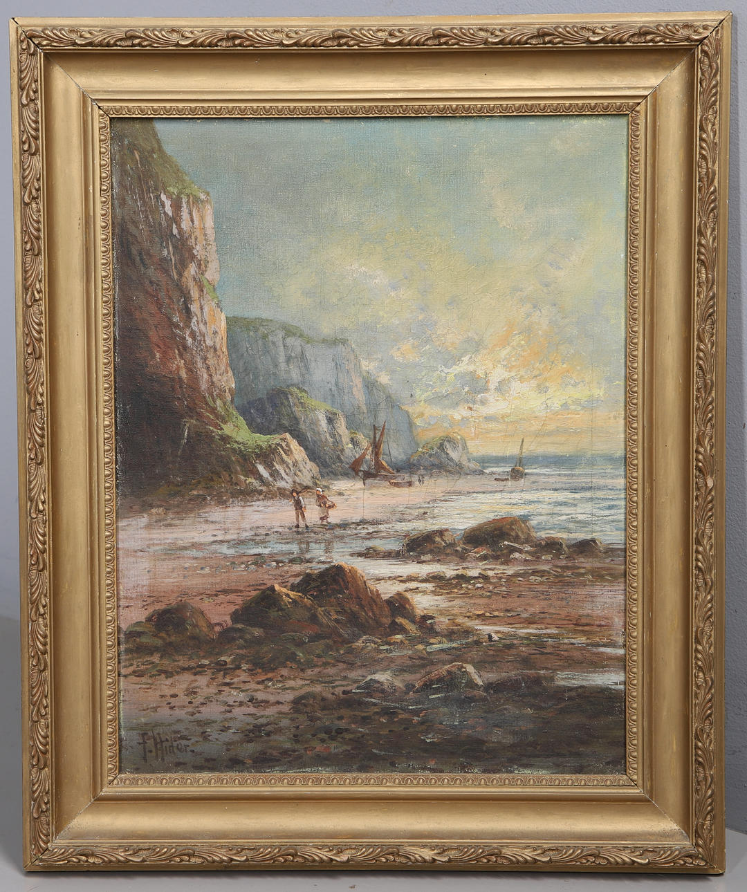 FRANK HIDER (1861-1933). SUNRISE ON SOUTH COAST. Art - Paintings ...