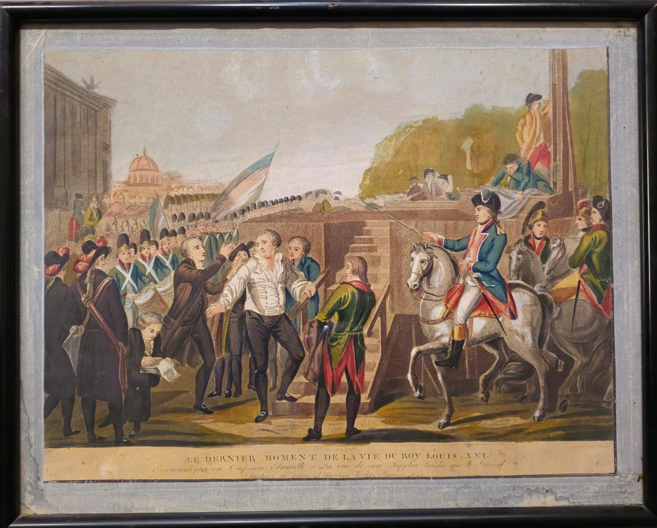 LAST MOMENT IN THE LIFE OF KING LOUIS XVI. ENGRAVING ON PAPER. 19TH ...