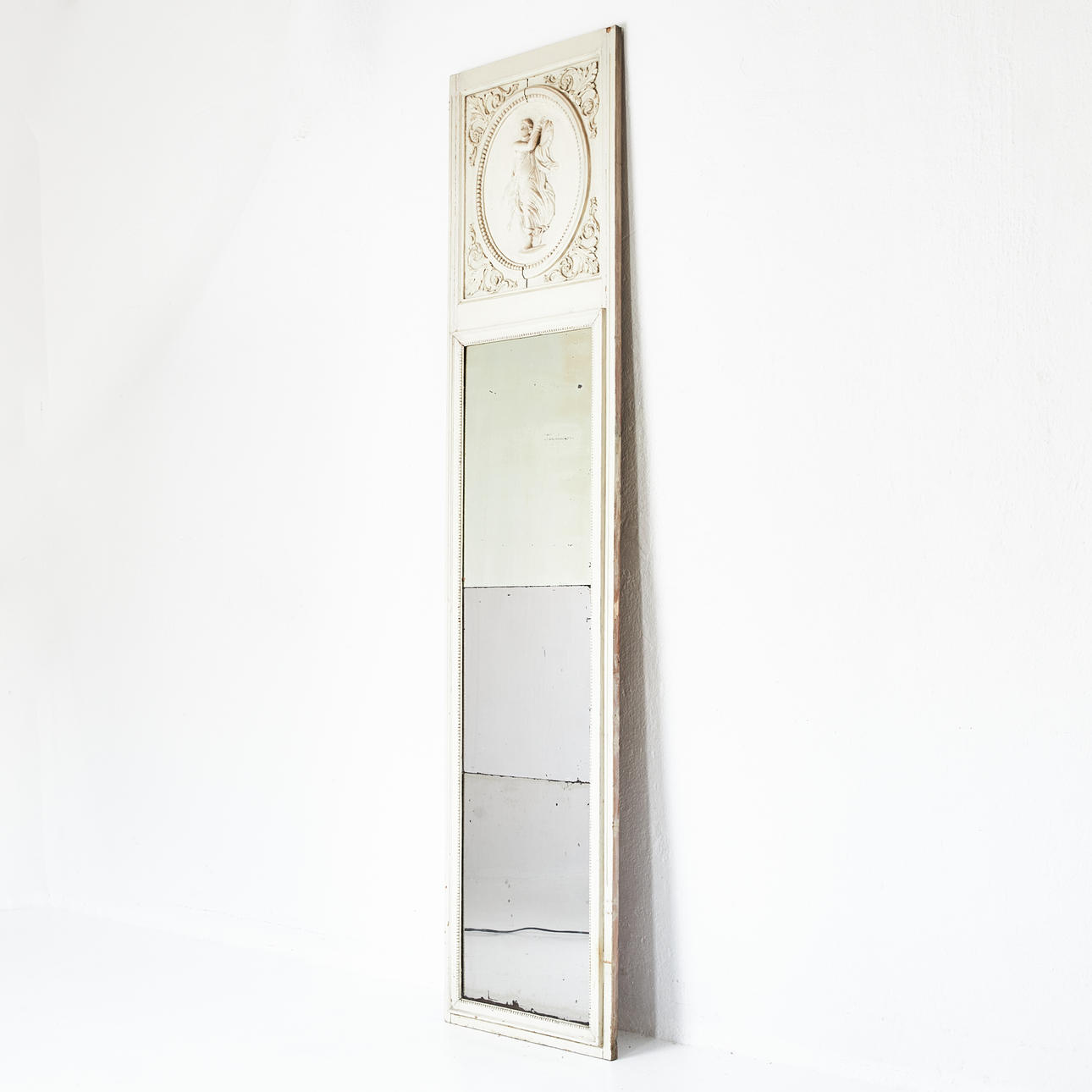 An early 19th century late Gustavian mirror/wall frame, partly cut ...