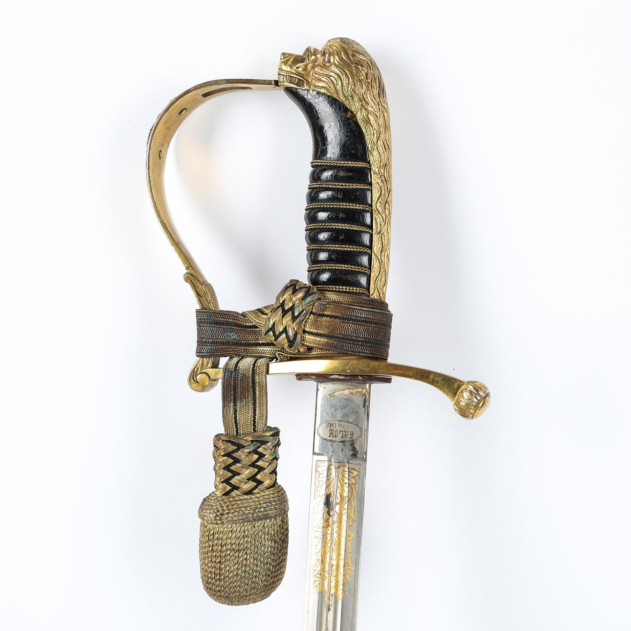 SABEL, svensk, m/1899, för infanteriofficer, med svärtad balja och ...