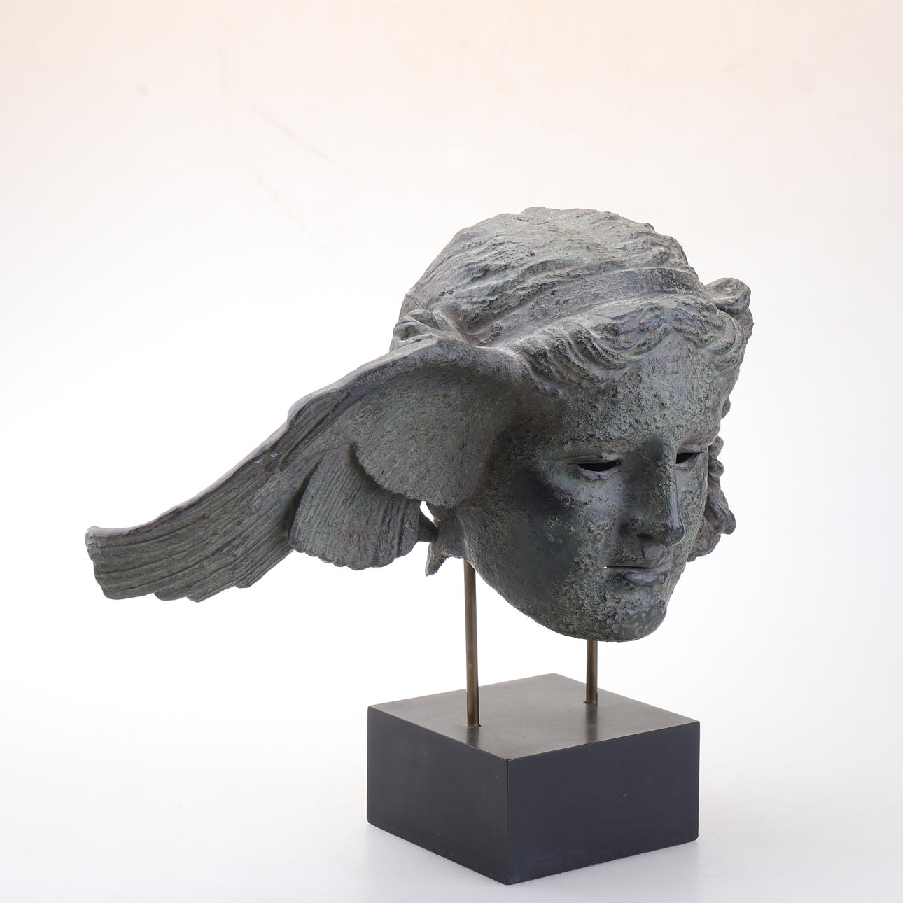 SCULPTURE/BUST, art mass, “Head of hypnosis”, on plinth, British museum ...