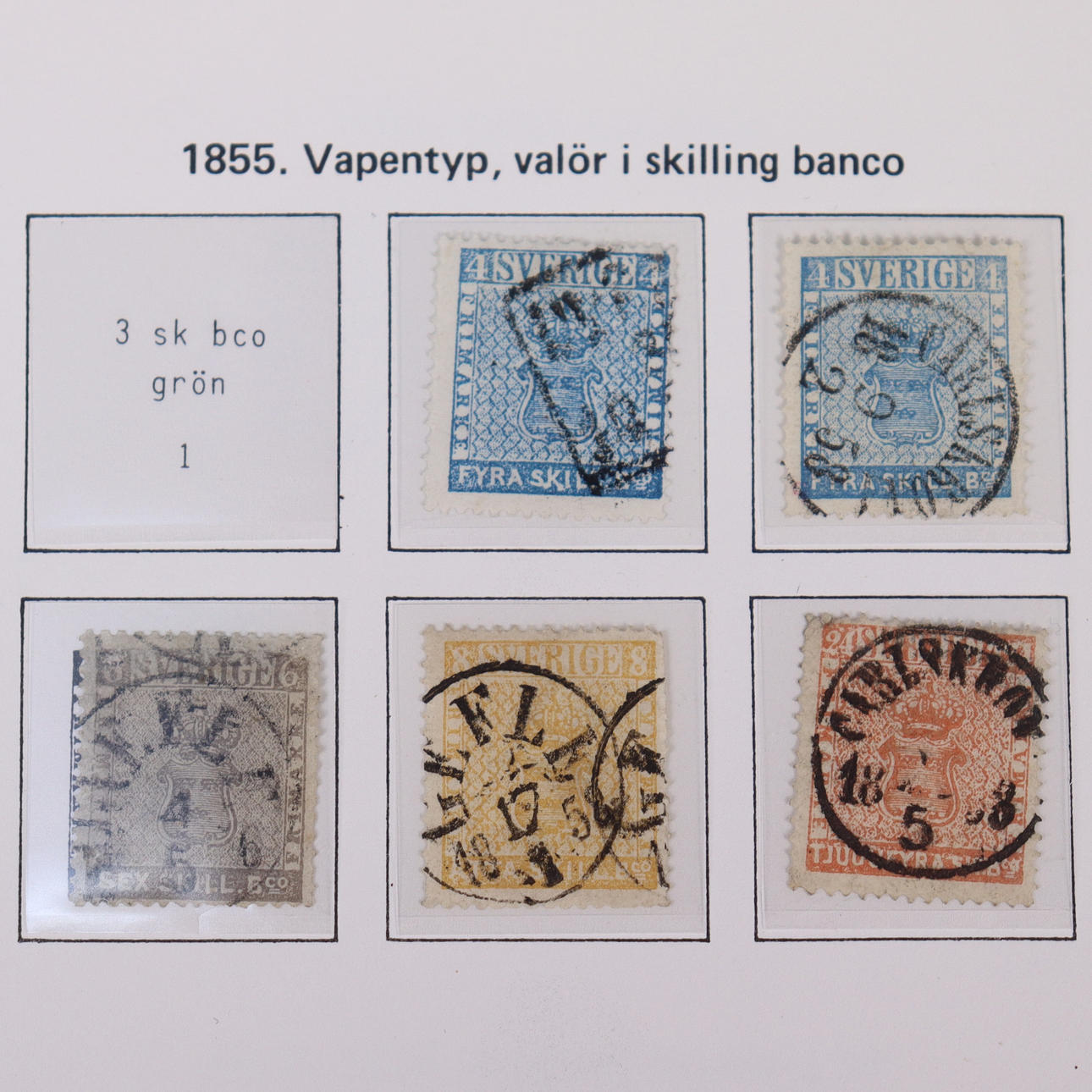 FRIMÄRKEN, Sverige 1855-1974, ostämplat-stämplat med bl a 4st Skilling ...