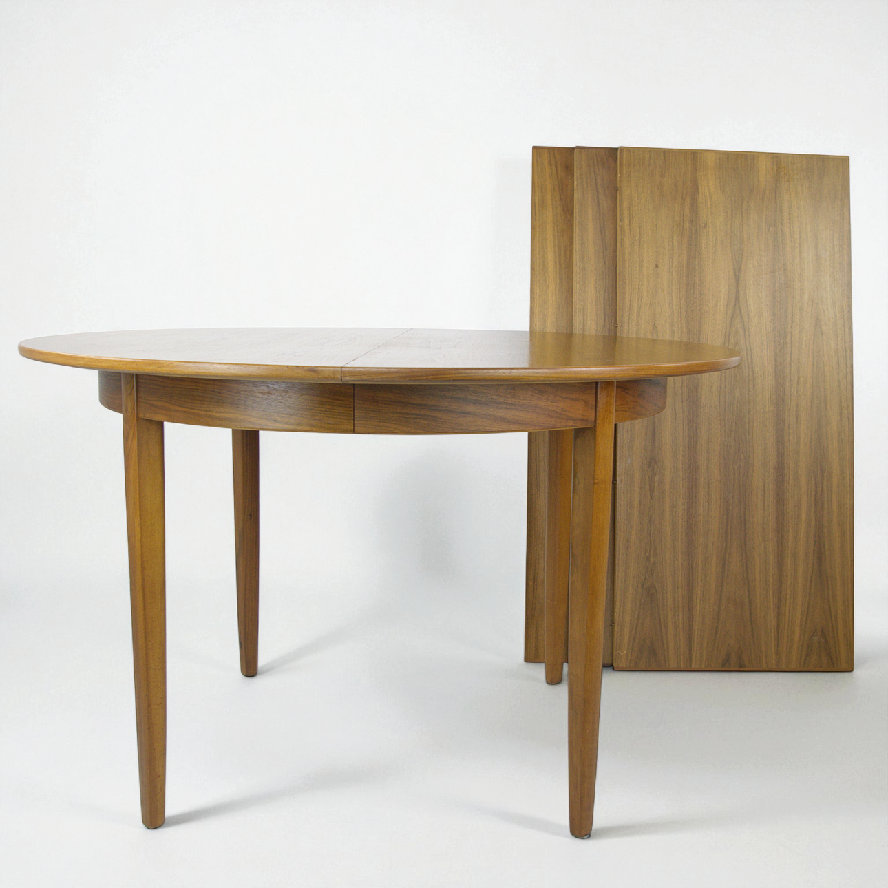 CARL MALMSTEN. Dining table, “Calmare Nyckel”, walnut, tile marked ...