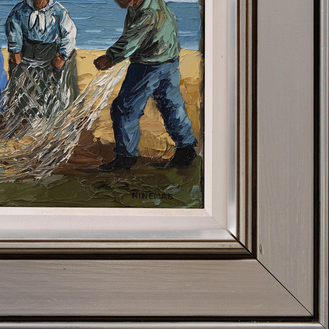 BORIS NINEMAE. “After the fishing trawl”, oil on canvas, signed. Art ...