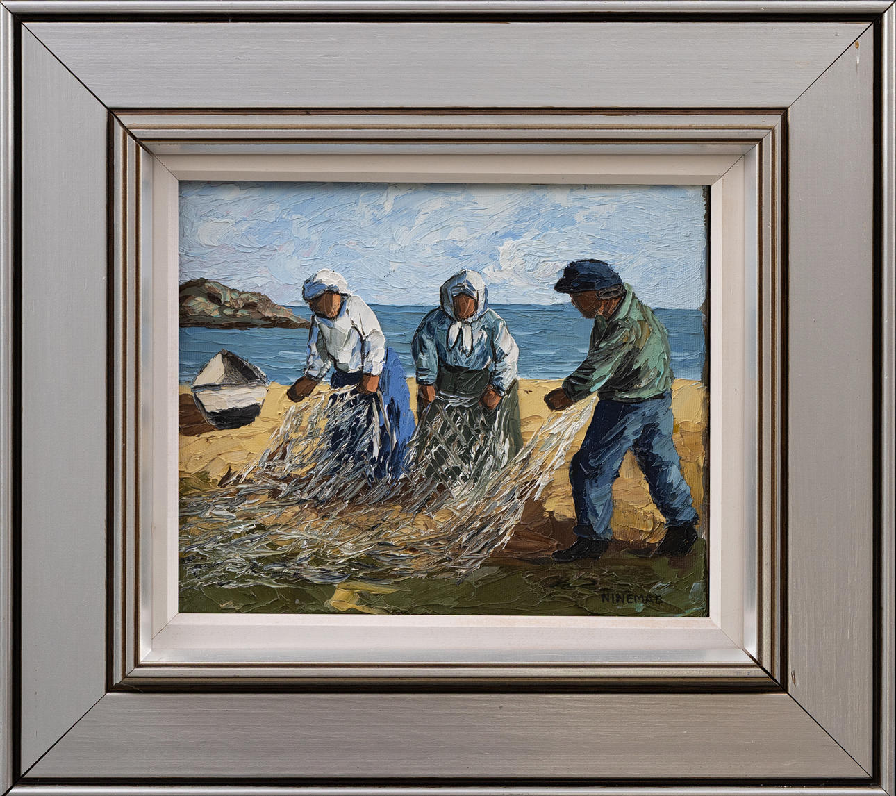 BORIS NINEMAE. “After the fishing trawl”, oil on canvas, signed. Art ...