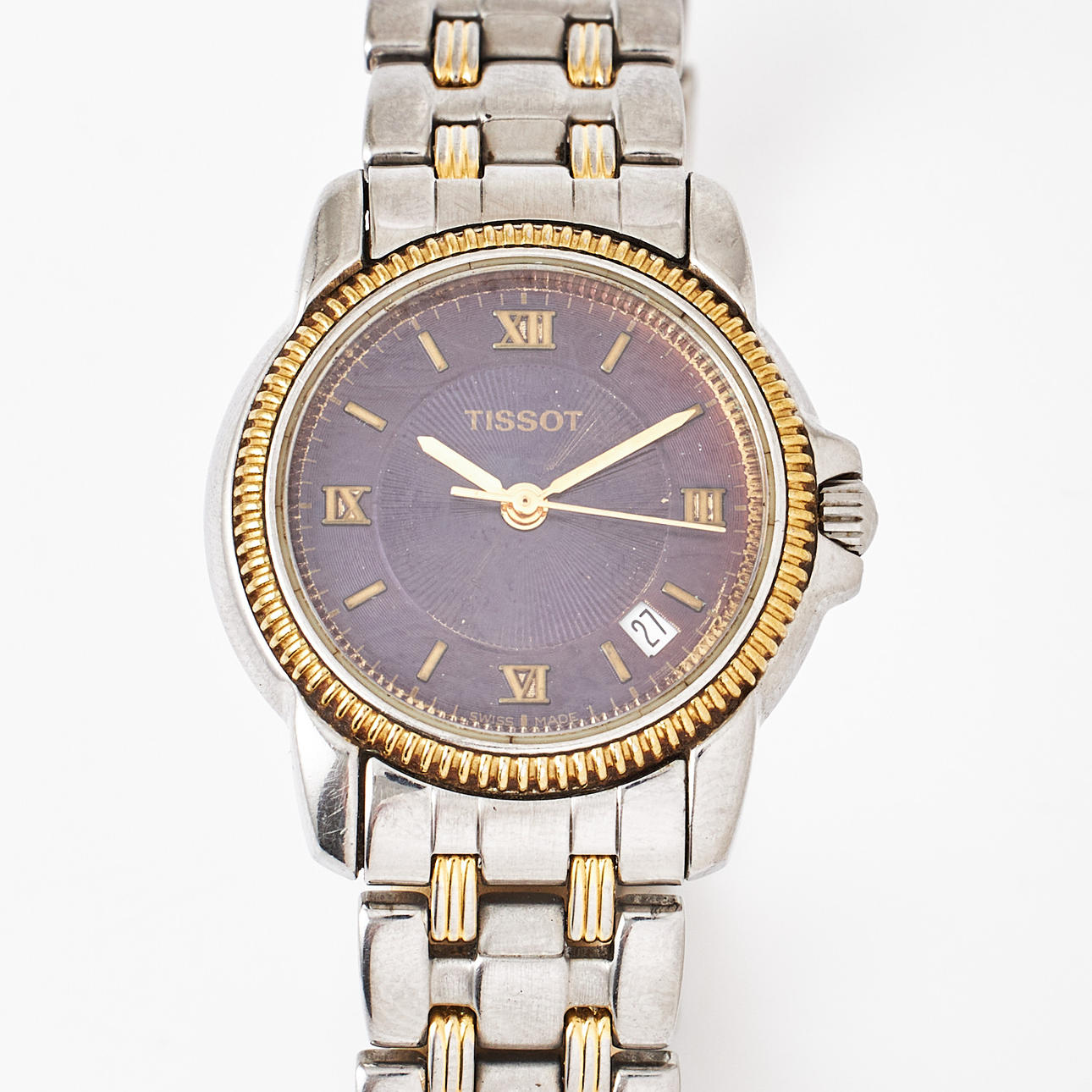 TISSOT, “Ballade”, wristwatch, steel with gilt details, quartz, partly ...