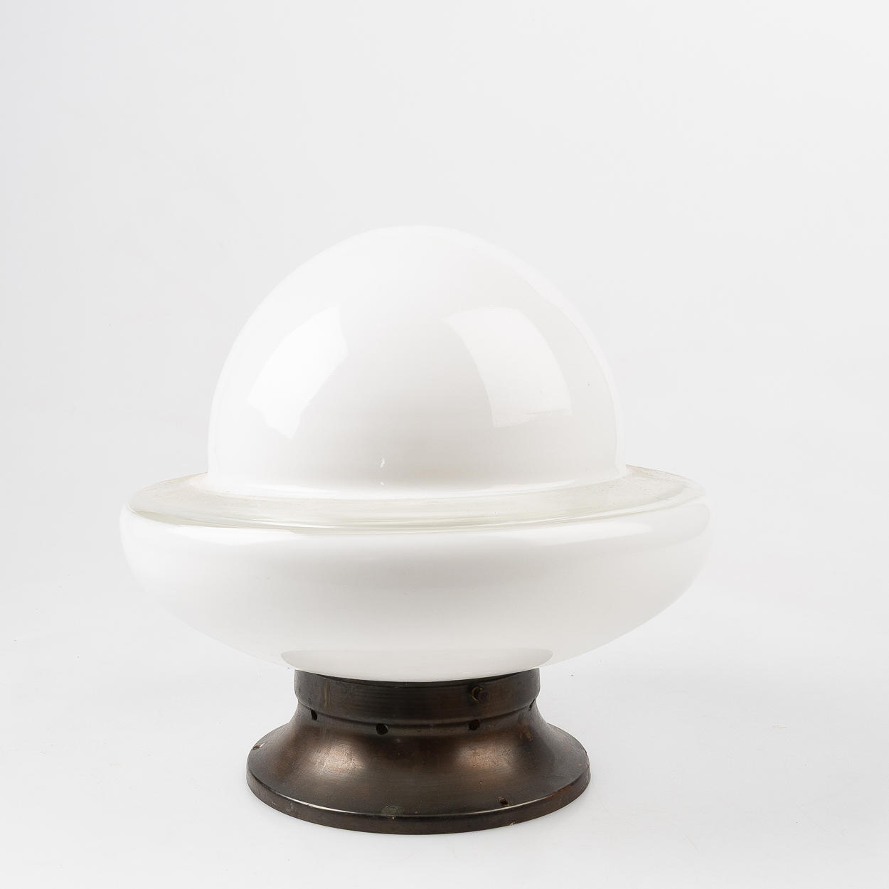 A ceiling lamp, Art-Deco, UFO shaped. glass and metal. Lighting & Lamps ...