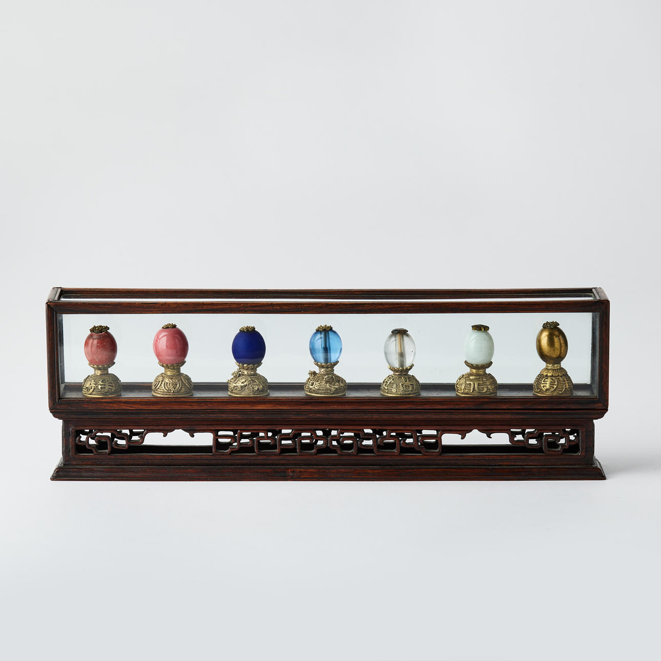 A Group of Seven Chinese Mandarin Hat Buttons. Asiatica - Bronzes ...