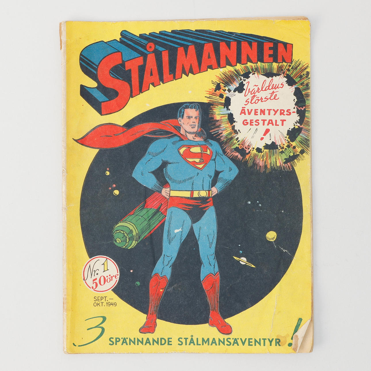 SERIETIDNING, Stålmannen, nummer 1, 1949. Leksaker - Serietidningar ...