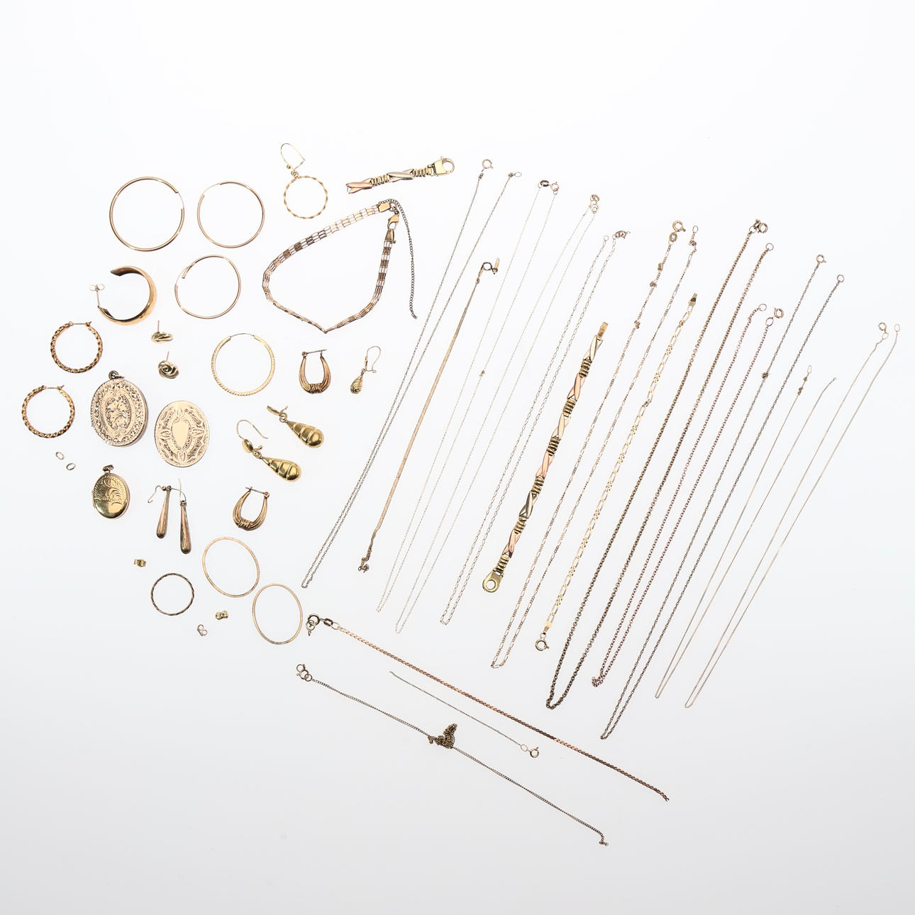 EINE GUTE MENGE AN SCHMUCK AUS 9-KARÄTIGEM GOLD. Schmuck & Edelsteine ...