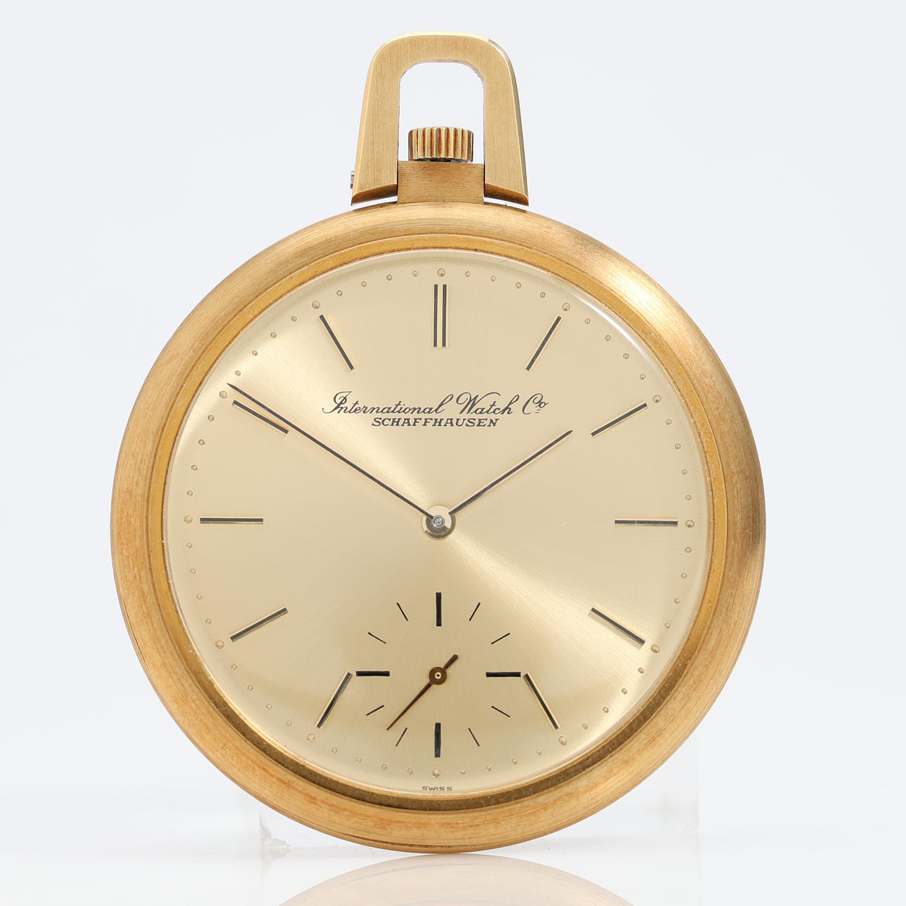INTERNATIONAL WATCH COMPANY, 18K gold pocket watch, manual assignment ...