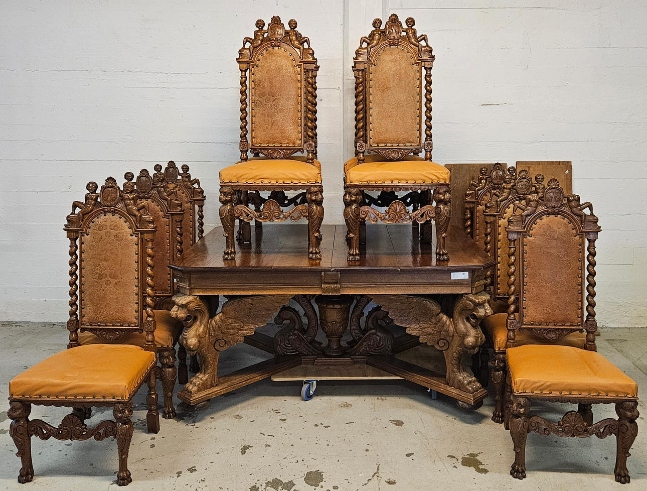A 13-piece dining room set, 1800/20th century. Furniture - Dining room ...