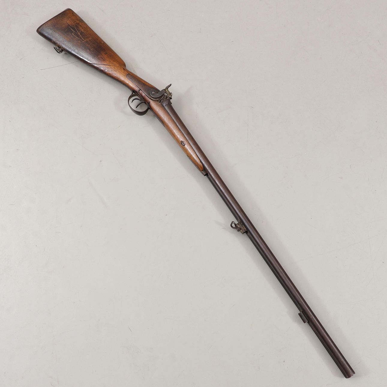 A double-barrelled slingshot rifle, 19th century. Weapons & Militaria ...