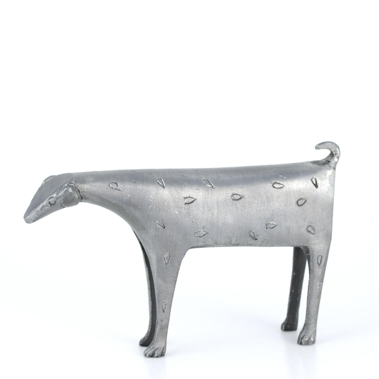 TOVE ADMAN & HANS EDBLAD. A sculpture, brushed metal, “Säbrå wolf ...