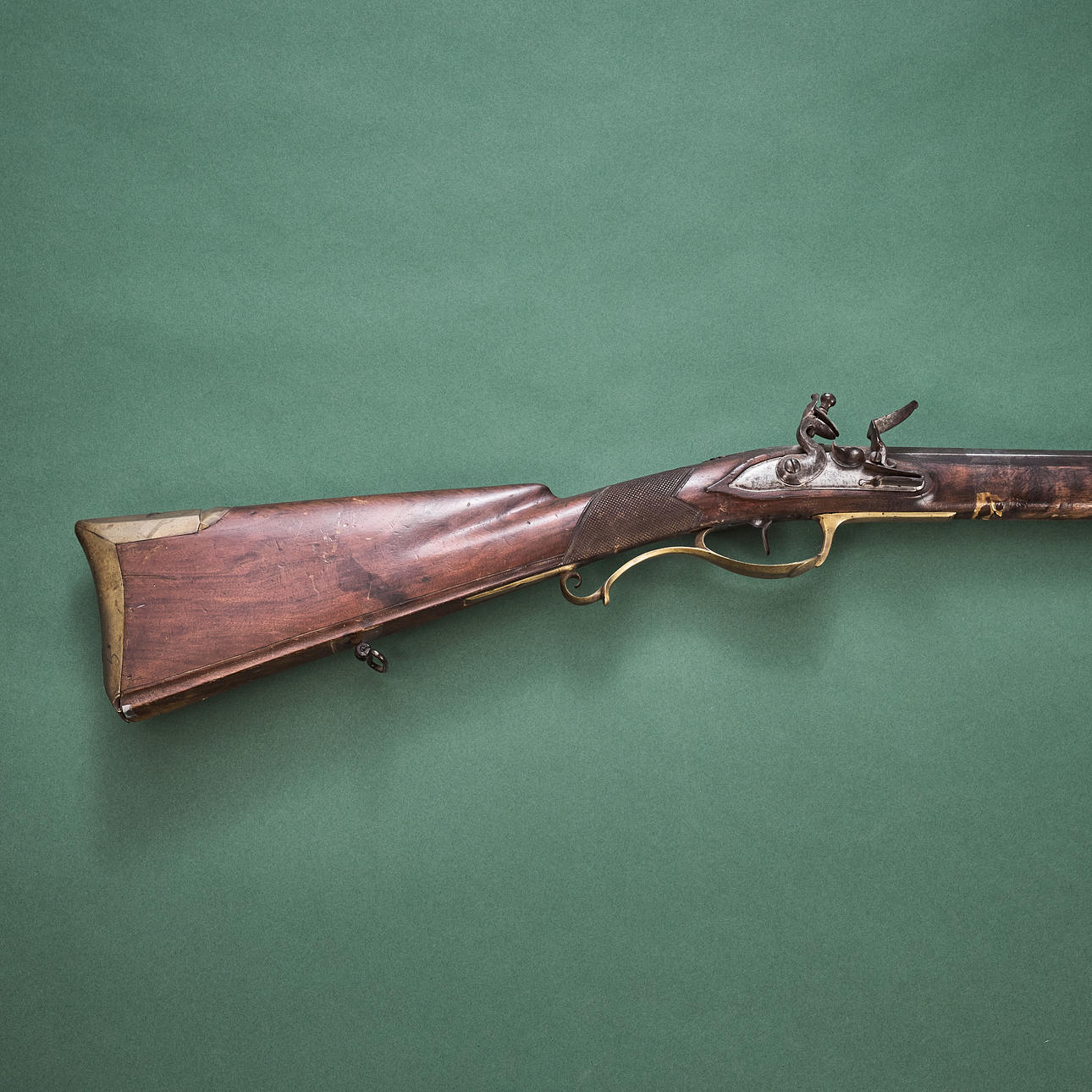FLINTLOCK RIFLE, first half of the 19th century, calibre approx. 14 mm ...