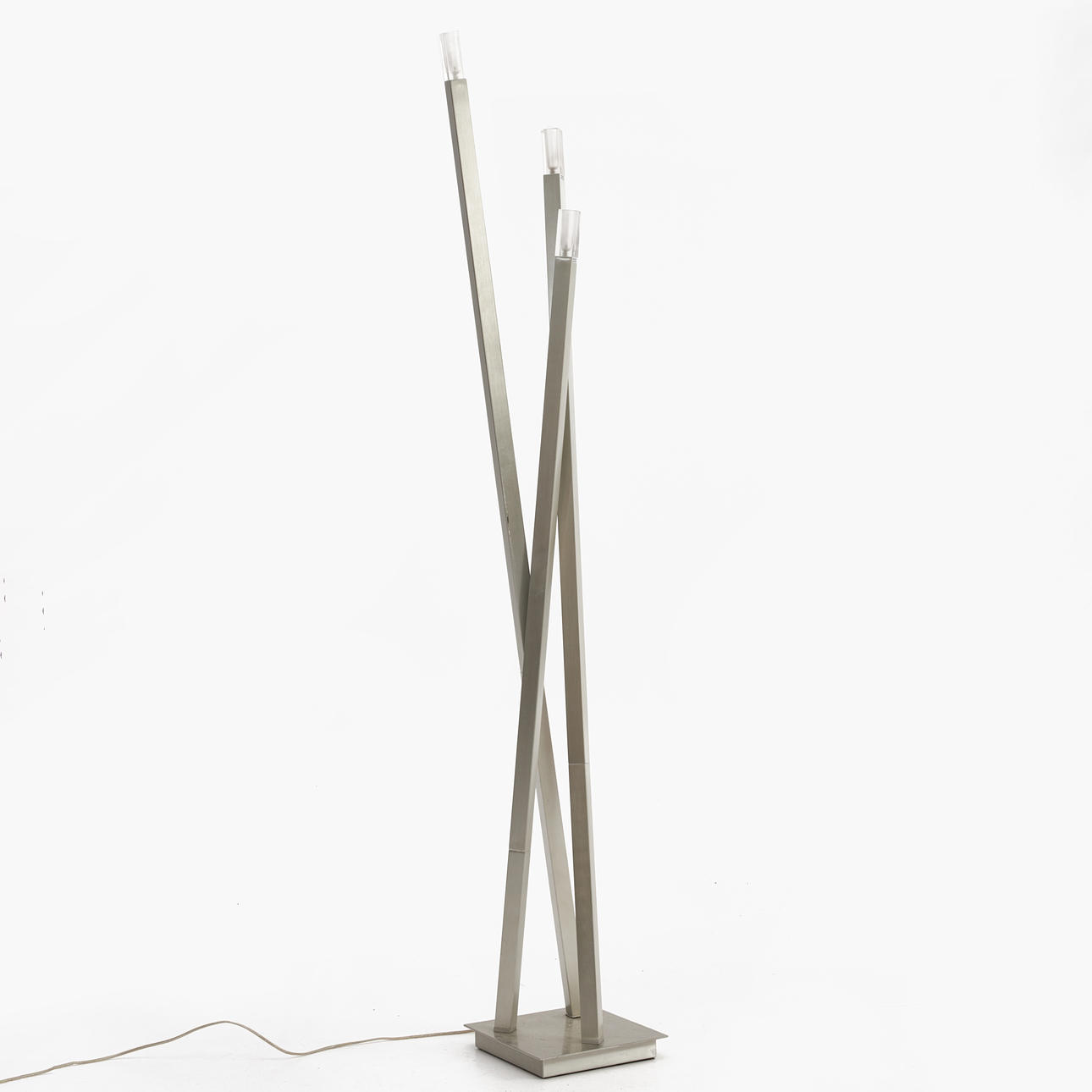 FRED FACKLAM. Golvlampa, "Birk", putsad metall/glas, 2000-tal, tre ...