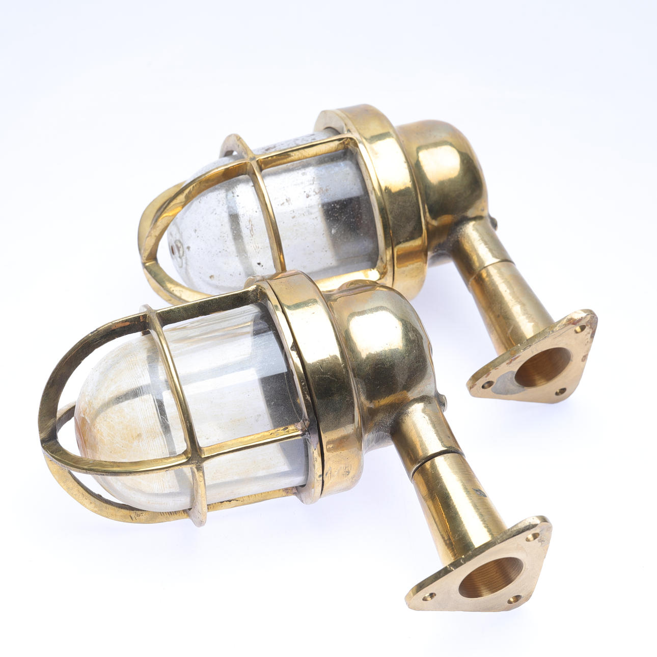 SHIP LIGHTS, 2 pcs, with wall mount, brass. Collectables - Technica ...