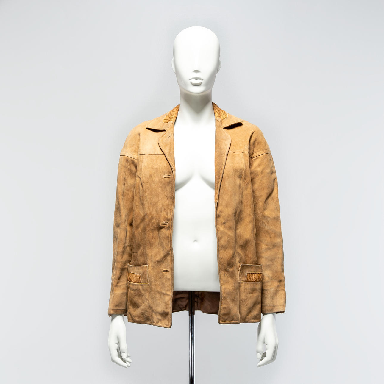 Jacka, Getskinn/ Mocka, Beige, Dam, EU40. Vintagekläder & Accessoarer ...