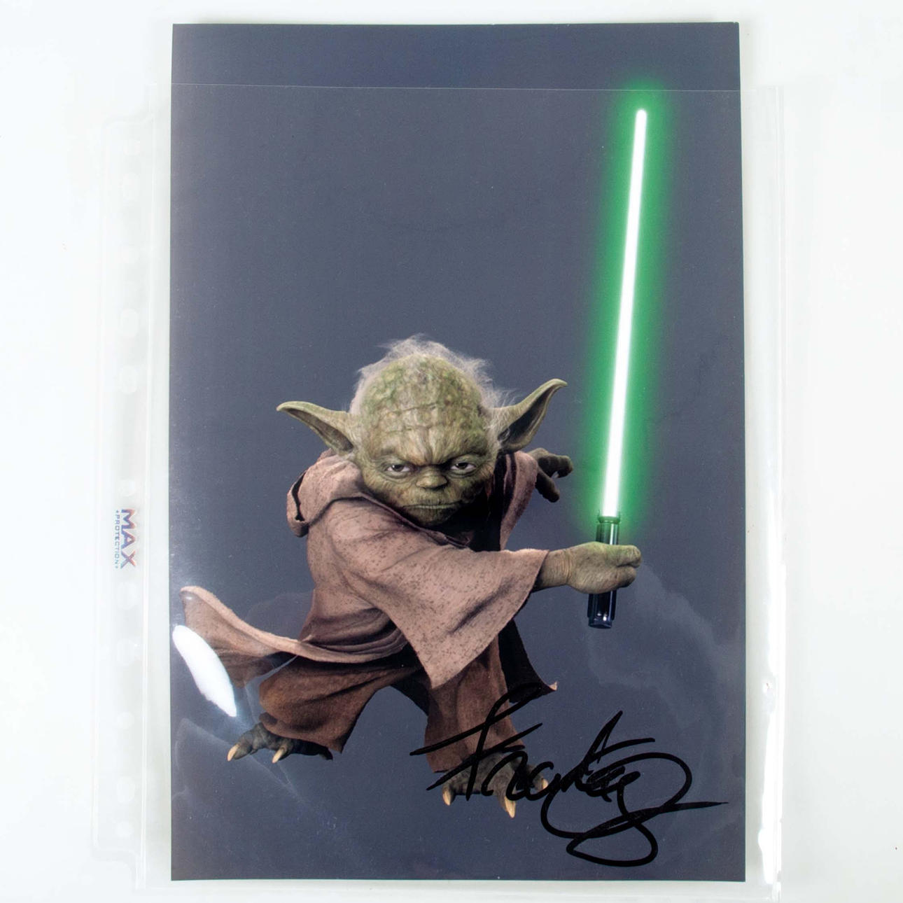 AUTOGRAPH. THE VOICE ACTOR FRANK OZ WHO DID THE VOICE OF YODA IN THE ...