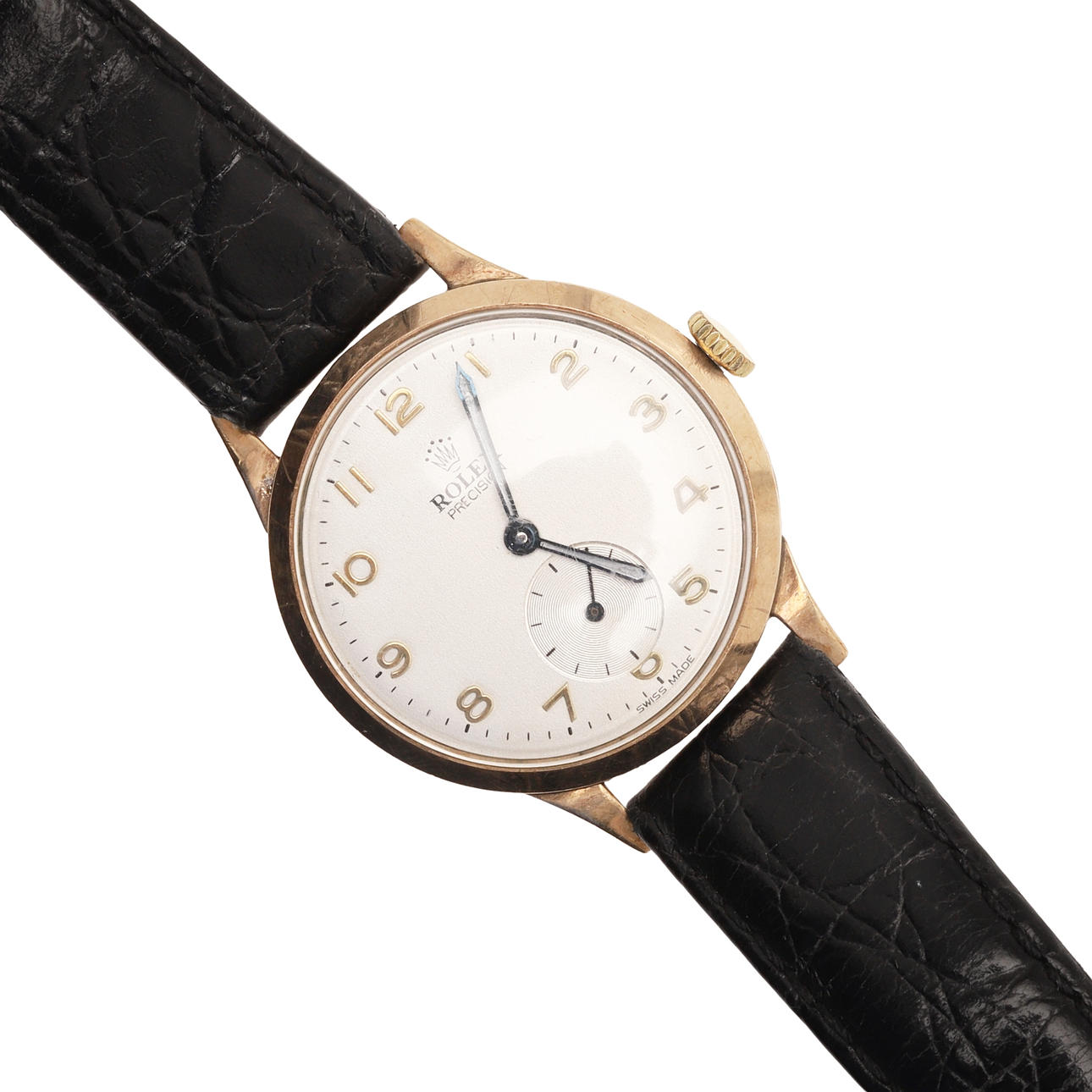 A GENTLEMAN'S GOLD PRECISION WRISTWATCH BY ROLEX. Clocks & Watches ...