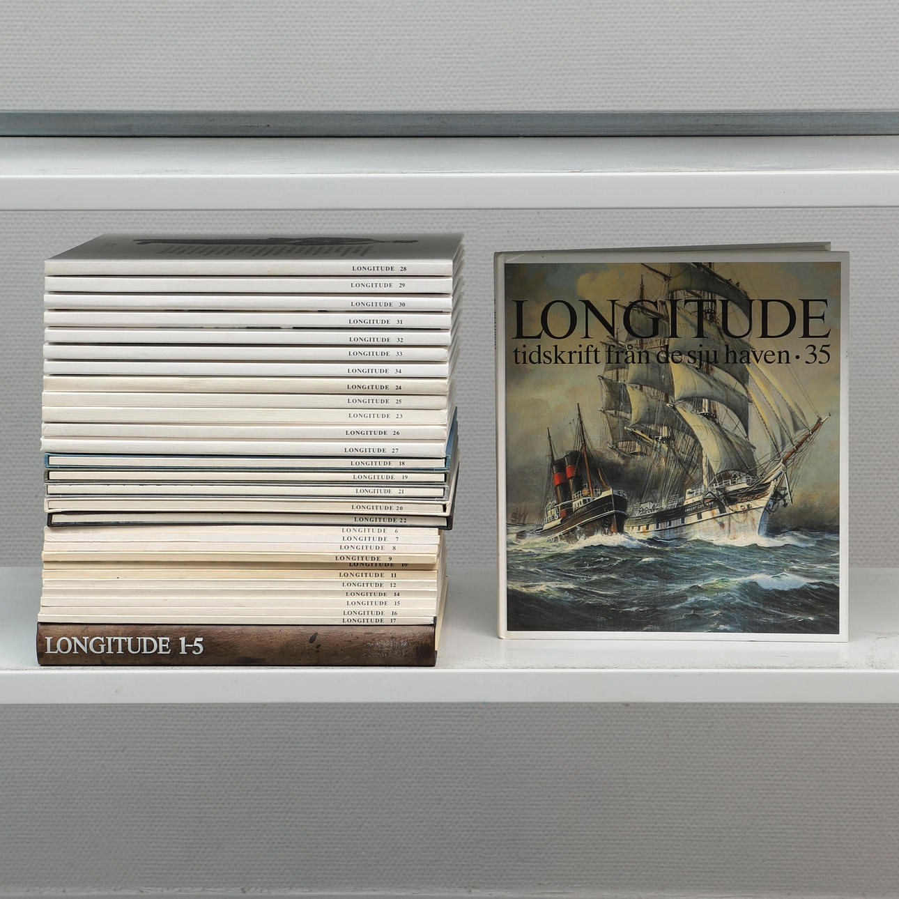 TIDSKRIFTER, 30 st, Longitude, tidskrift från de sju haven, volym 1-35 ...