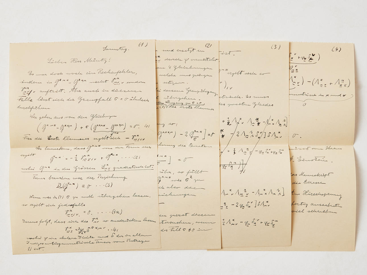 ALBERT EINSTEIN, AUTOGRAPH LETTER SIGNED TO HERMAN MÜNTZ, with ...