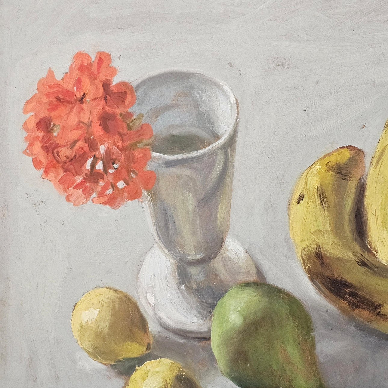 LETICIA FEDUCCI (1961). Stilleben av frukter, olja på panel. Konst ...