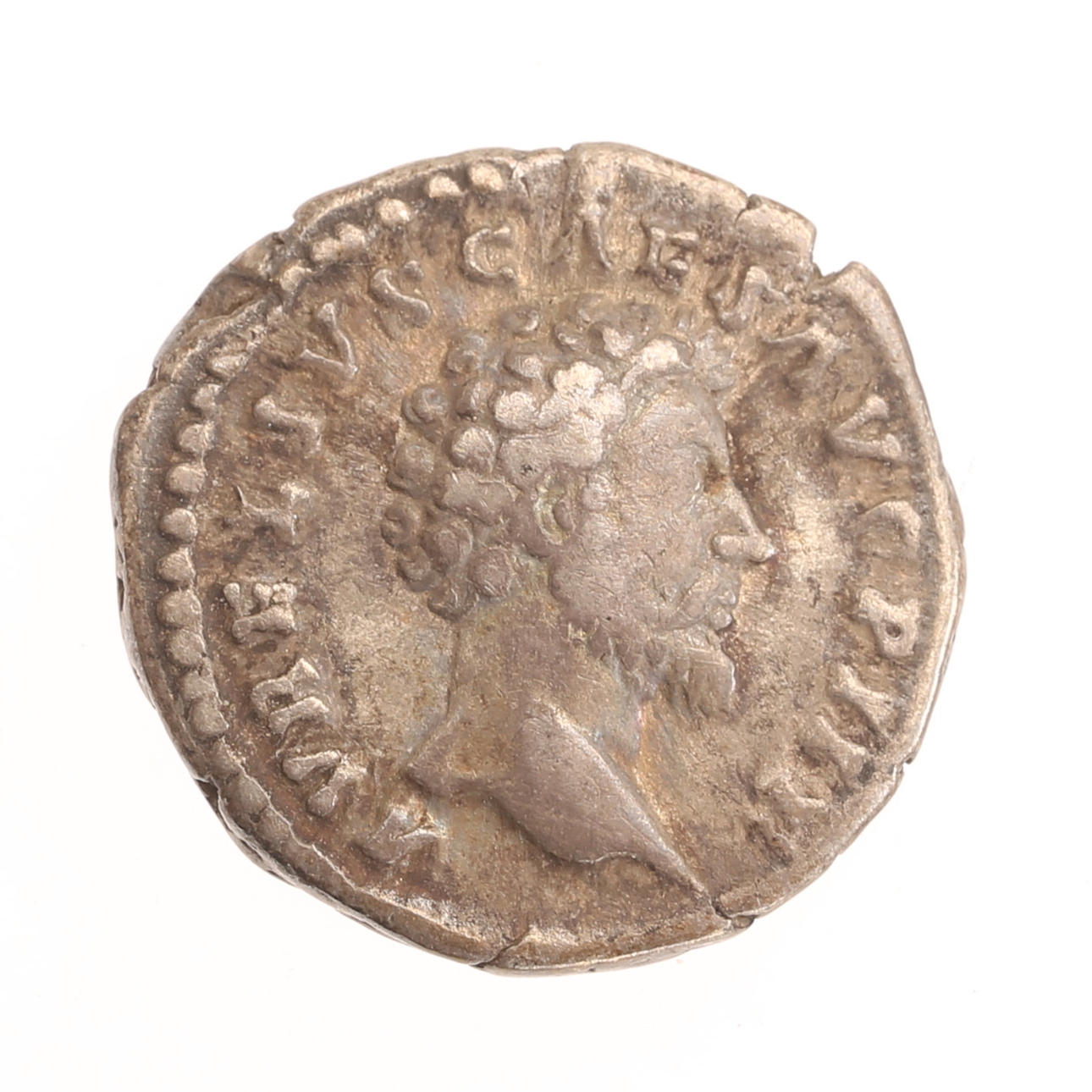 A silver coin, Denarius, Marcus Aurelius, Roman Empire 161-180 AD ...