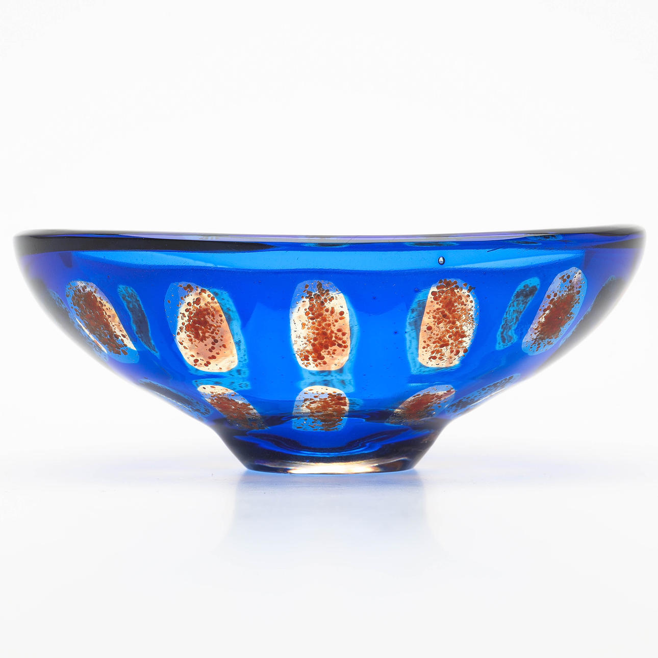 SVEN PALMQVIST. bowl, “Ravenna”, numbered 5711, signed, Orrefors, 1950s ...