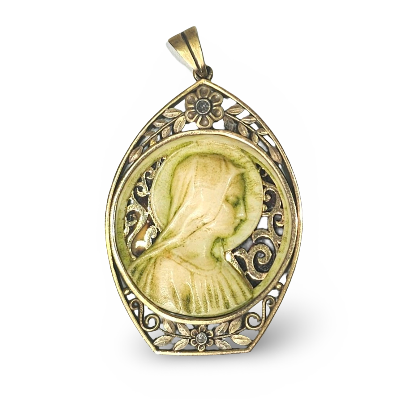 ATTRIBUTED TO FUSET I GRAU. Modernist medal pendant with the image of ...