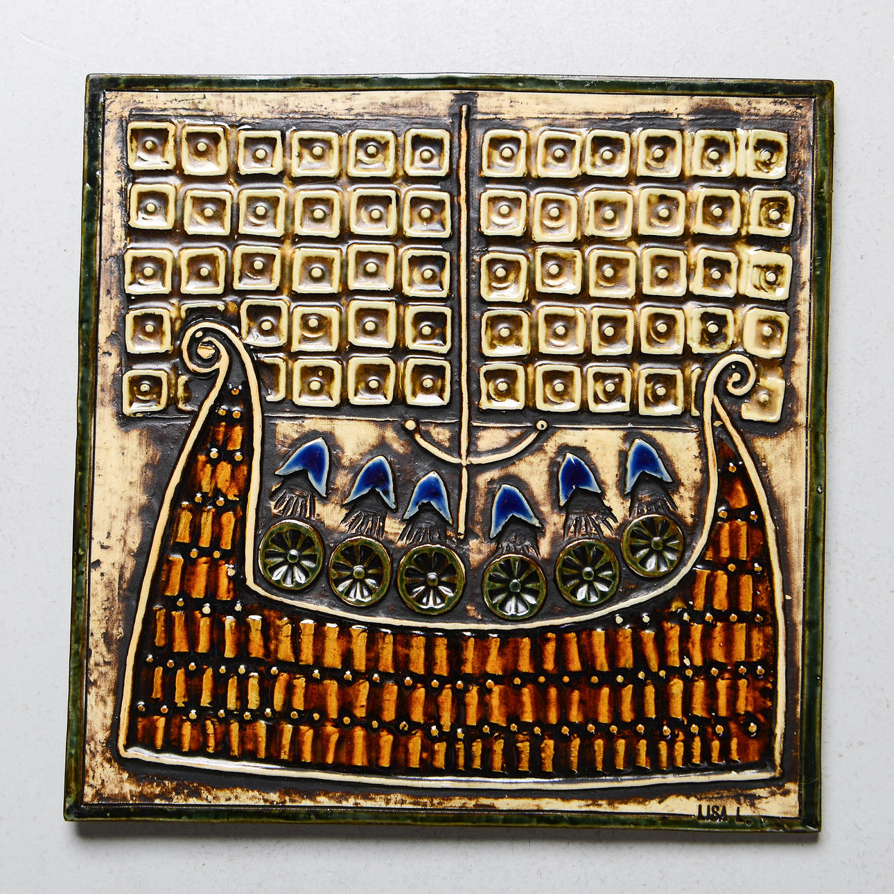 LISA LARSON. A wall relief, “Ship”, from the series “Unique ...