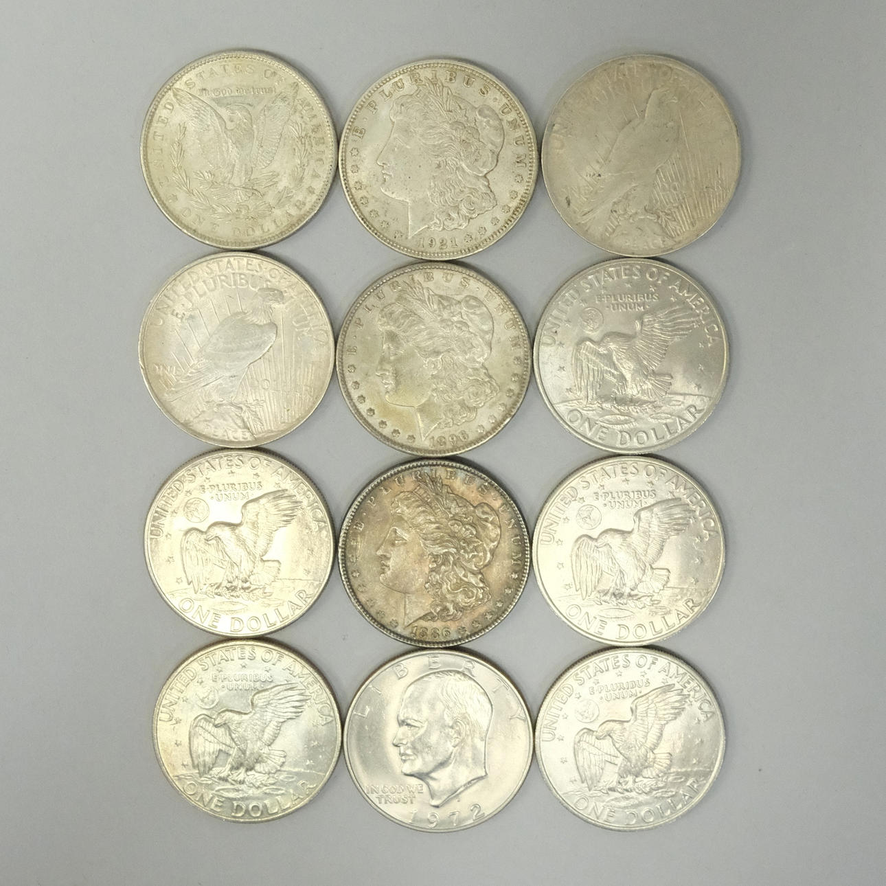 12 STYCKEN MYNT, SILVER, USA. Mynt, Medaljer & Frimärken - Mynt ...